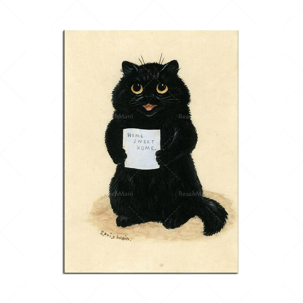 Home Sweet Home Cat Wall Art – Meoweirdo